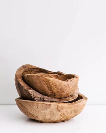 Hand carved tree root bowls - Inasrtisan – La Casa by Importante